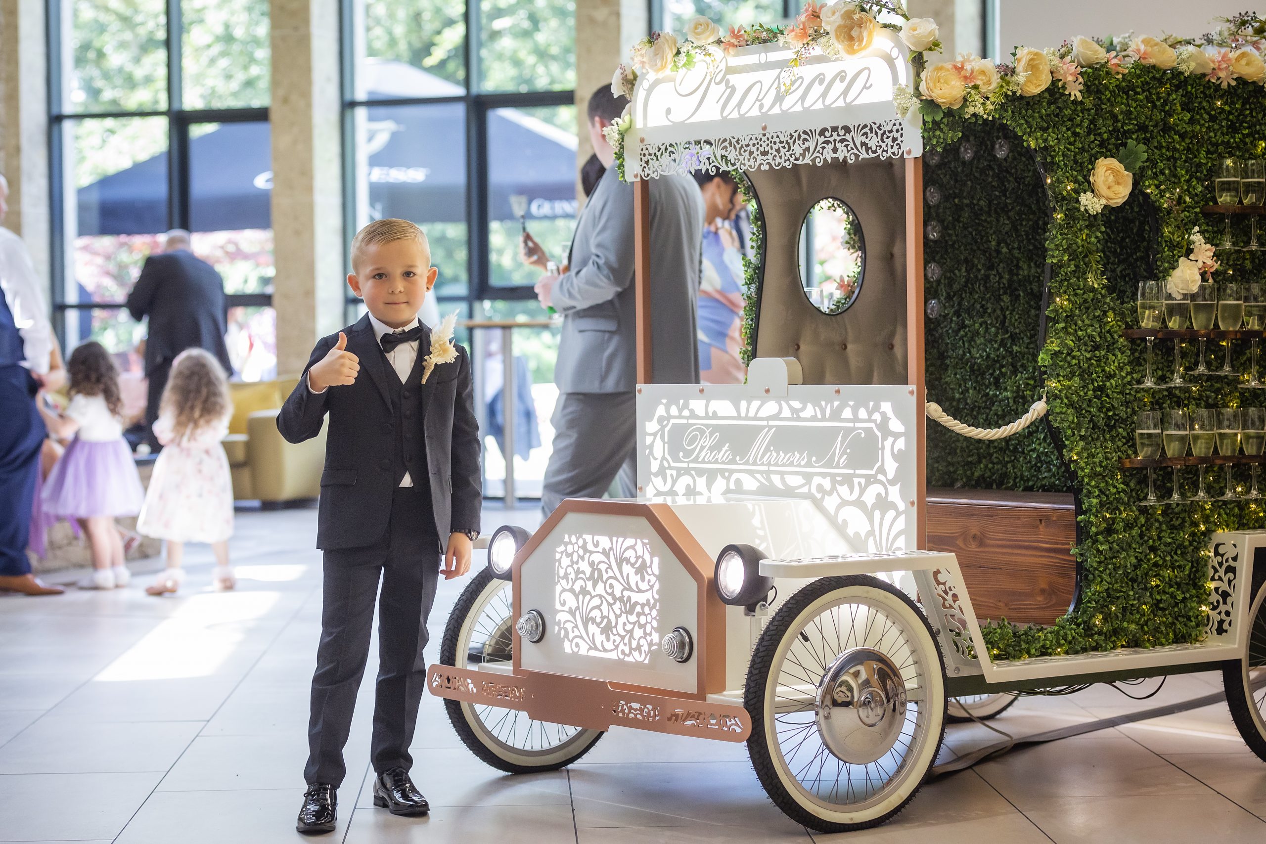 Prosecco Cart in a unique 1920's style for hire in belfast and N.I.